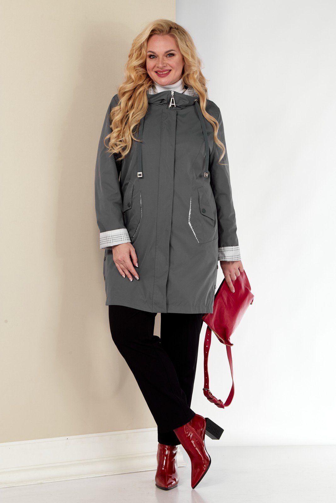 *Куртка 2146 графит Shetti купить в интернет магазине Велесмода